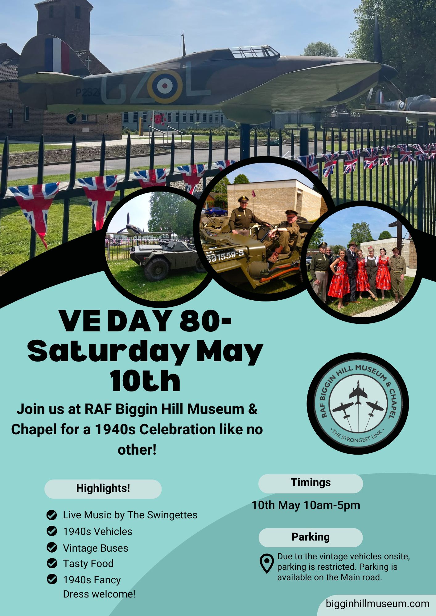 VE Day 80 Celebration – May 10th – RAF Biggin Hill Museum & Chapel